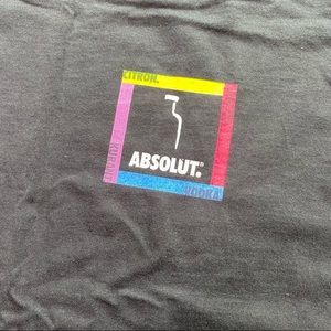 Absolut vodka | Shirts | Vintage Absolut Vodka Logo Mens Black Tshirt ...